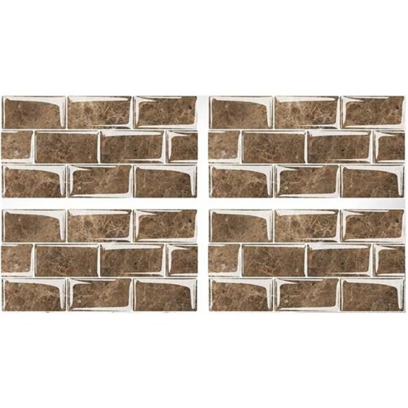 Wall Decor | 1 Sheets 12x6 3d Marble Vinyl Backsplash Crystal Tile ...